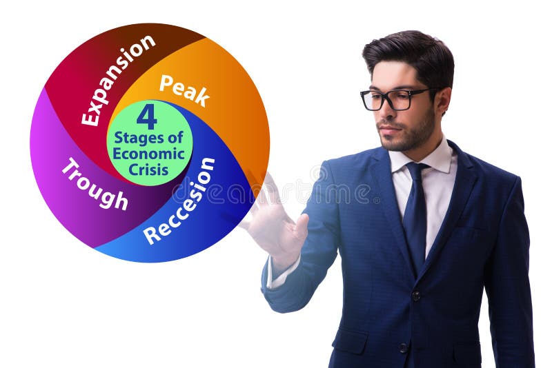 Illustration of Four Stages of Crisis Stock Photo - Image of crash ...