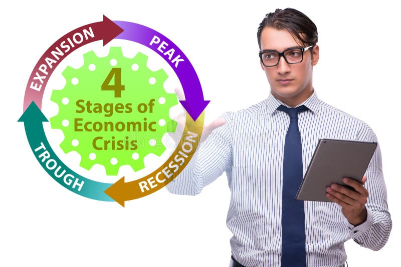 Illustration of Four Stages of Crisis Stock Photo - Image of desperate ...