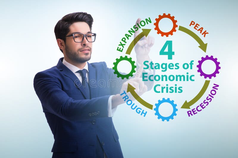 Illustration of Four Stages of Crisis Stock Image - Image of ...
