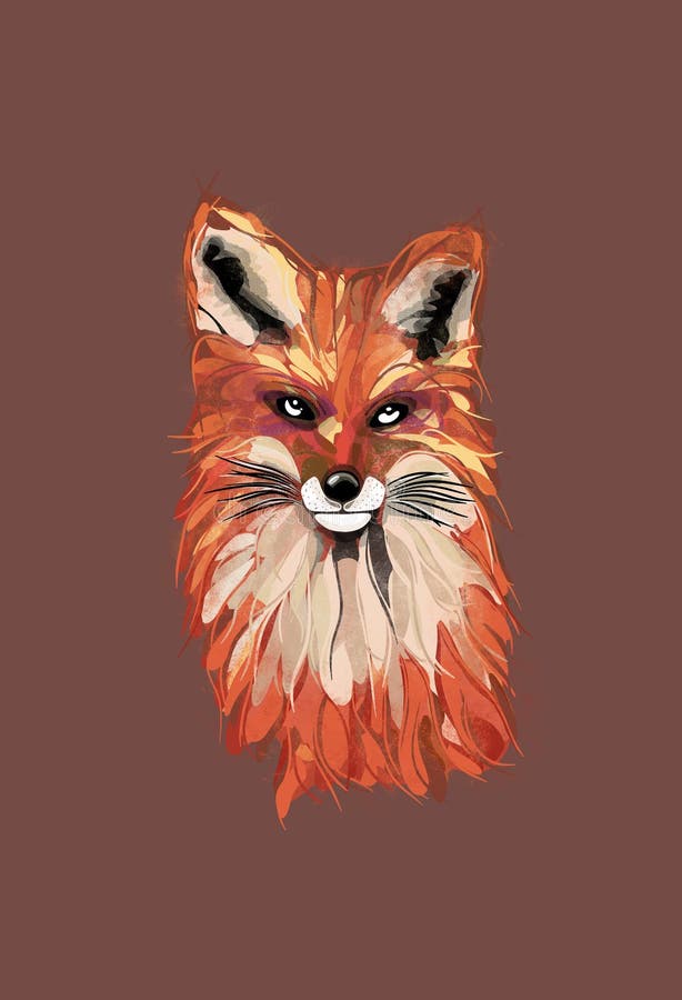 Illustration of a Fox Drawing Stock Illustration - Illustration of ...
