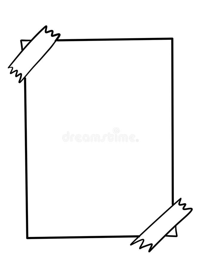 Illustration of a Frame with a Blank White Arrow, Paper Shape Cartoon ...