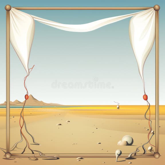 An Illustration of a Frame in the Desert Stock Illustration ...