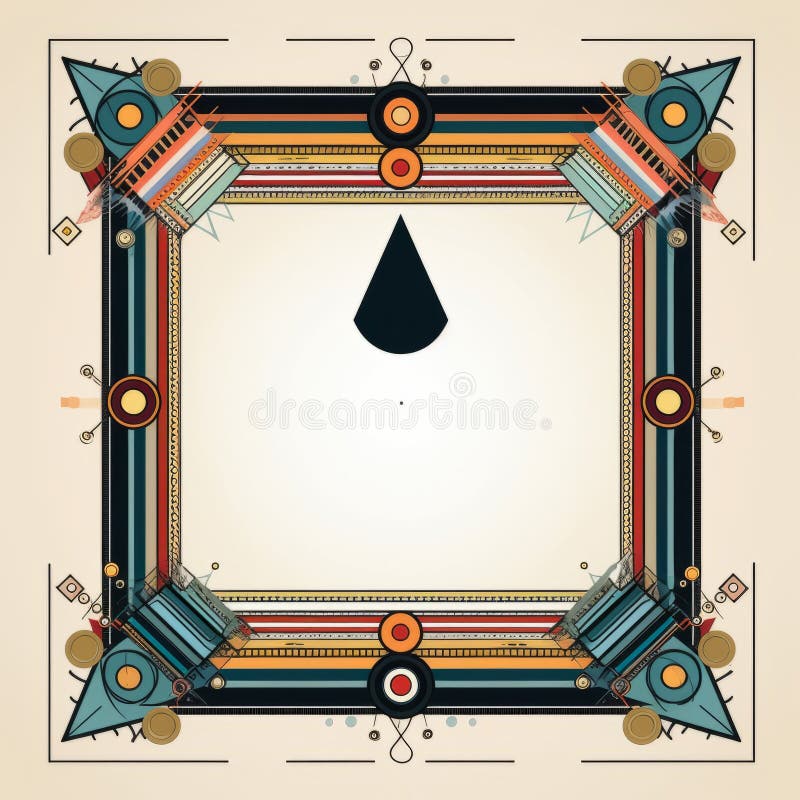An Illustration of a Frame with a Drop of Water in it Stock ...