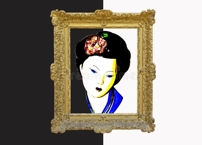 Geisha Portrait Poster Stock Vector Illustration Of Japanese 41755603