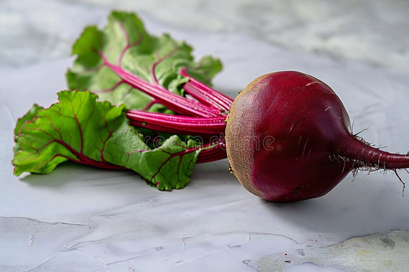 Fresh Beetroot with Leaves on a Light Background, Selective Focus Stock ...