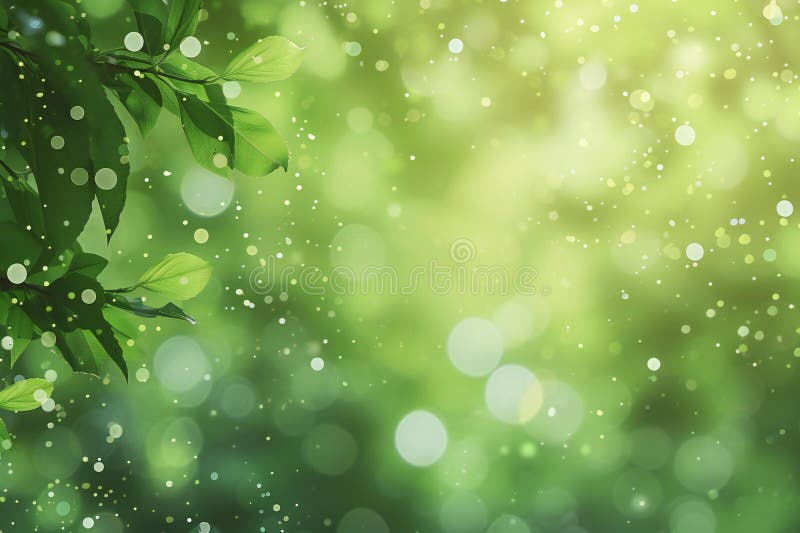 Fresh Green Leaves with Bokeh Background, Spring and Summer Concept ...