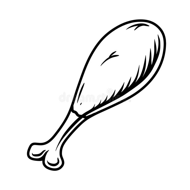 Illustration of Fried Chicken Leg. Design Element for Logo, Label, Sign ...