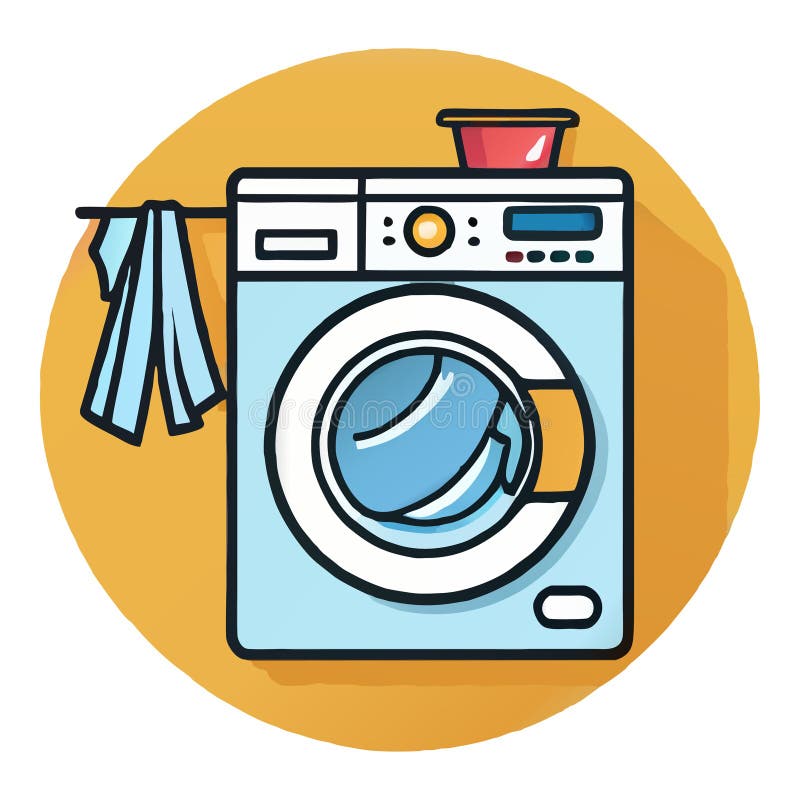 Front Loading Washing Machine Stock Illustrations – 483 Front Loading ...