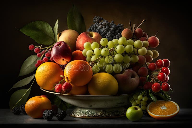 Beautiful Still Life Fruit Stock Illustrations – 940 Beautiful Still ...