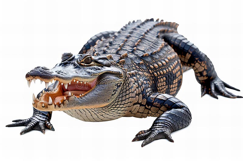 Full Body of an Alligator with Its Mouth Open, High Quality, High ...