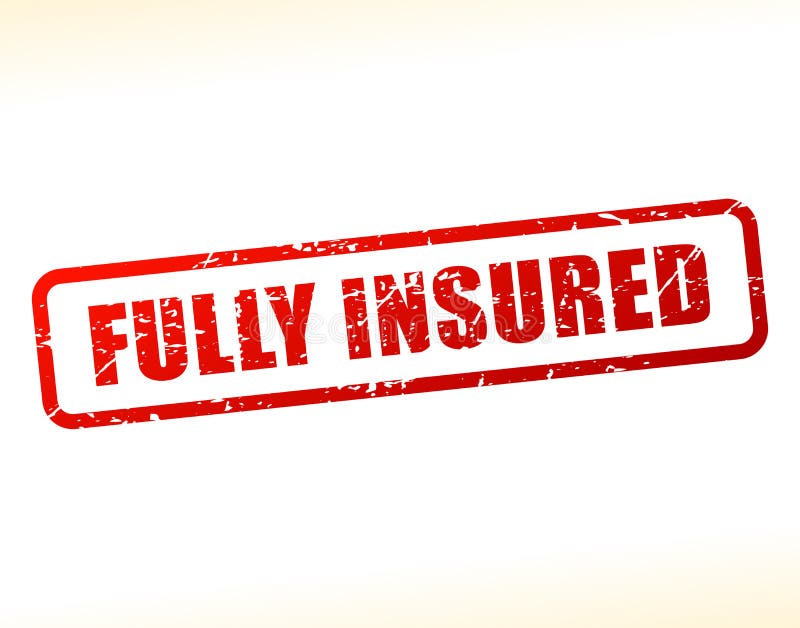 INSURED Text on Red Rectangle Stamp Sign Stock Illustration ...