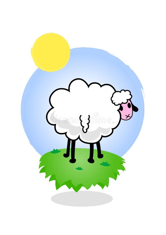 Illustration of Funky Sheep. Stock Vector - Illustration of isolated ...
