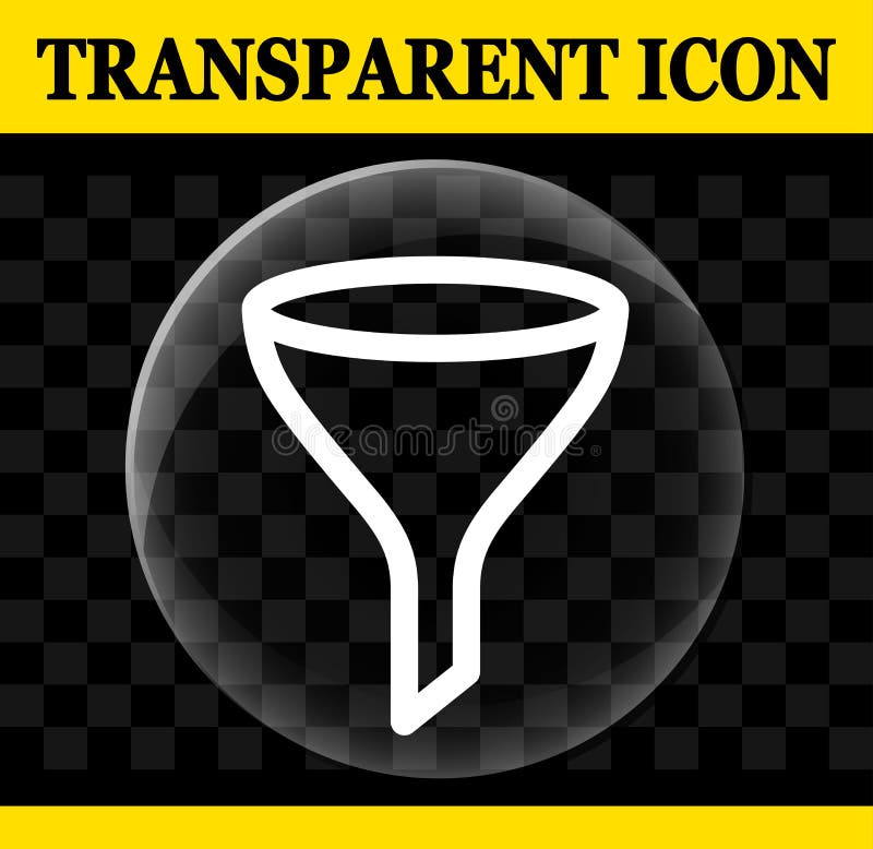 Funnel Vector Circle Transparent Icon Stock Vector - Illustration of ...