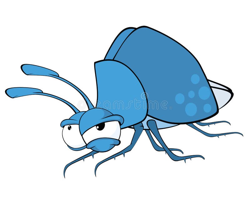 Illustration of a Funny Bug. Cartoon Character Stock Vector ...
