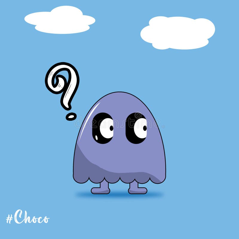 Illustration of Funny Confused Ghost Stock Vector - Illustration of ...