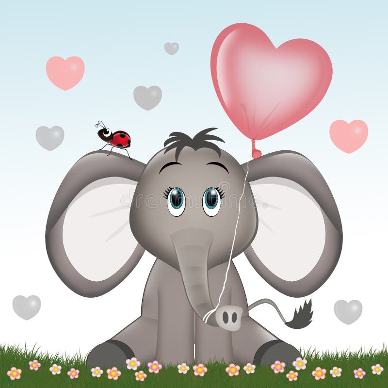 Illustration of Funny Elephant Stock Illustration - Illustration of ...