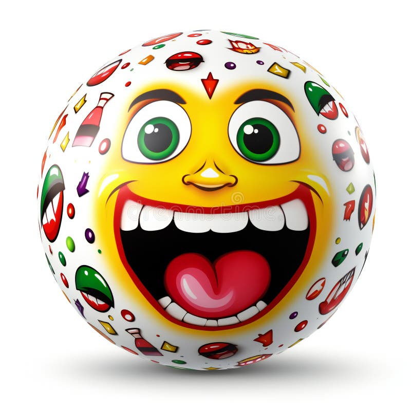 Smiley Ball stock photo. Image of happy, studio, white - 10555650