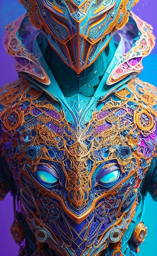 Illustration of Future Soldiers Using Full Body Armor. Stock ...