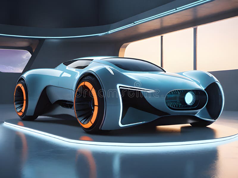 Illustration of a Futuristic Car Stock Illustration - Illustration of ...