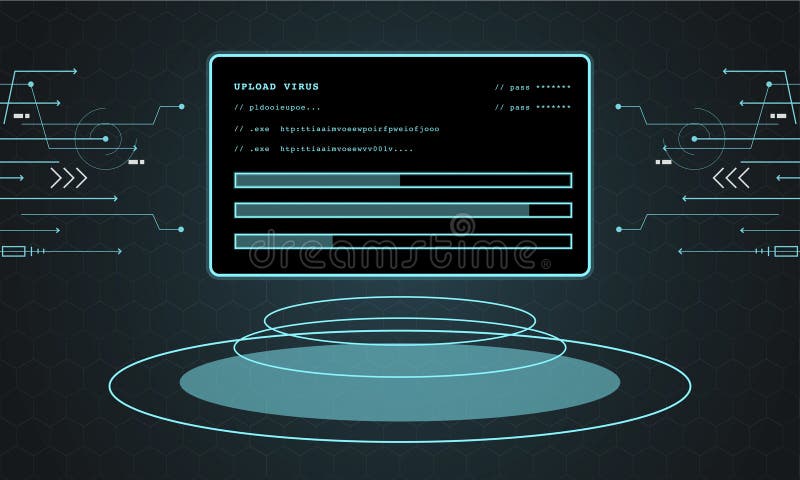 Illustration of Futuristic Computing Diagram Stock Illustration ...