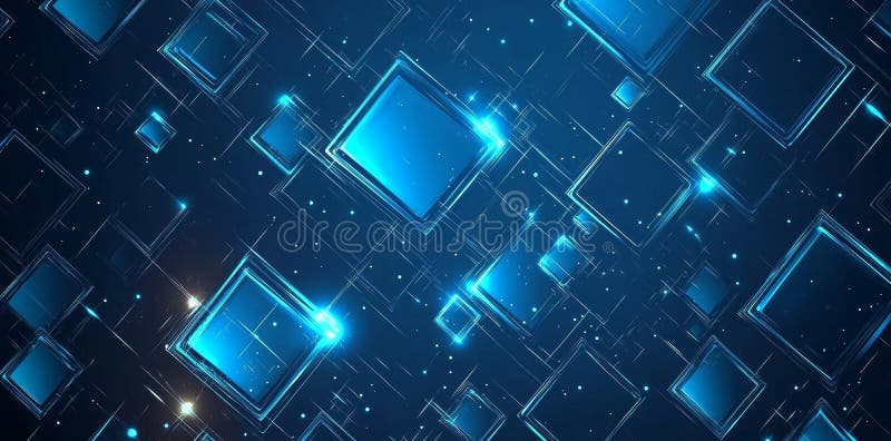 An Illustration of a Futuristic Grid Pattern on a Blue Complex Geometry ...