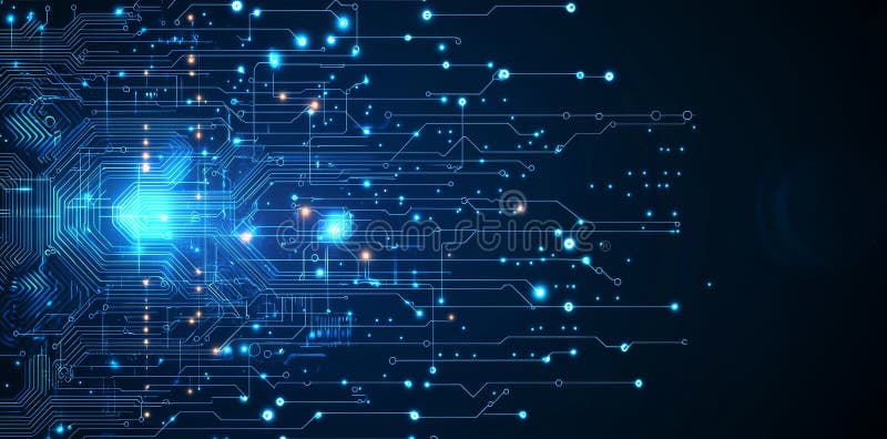 Illustration of Futuristic Horizontal Digital High Technology ...