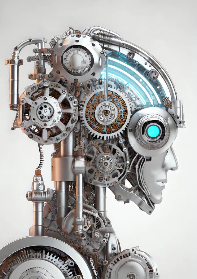 An Illustration of a Futuristic Robotic Android with AI Capability ...