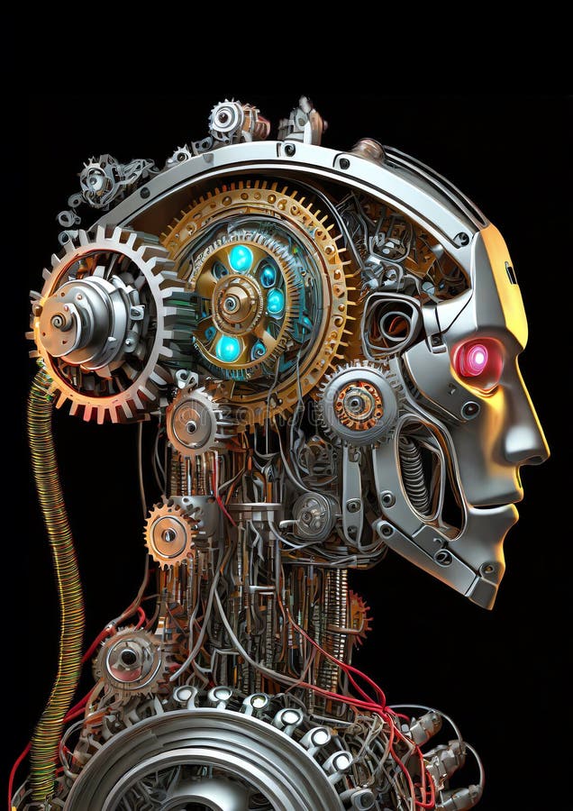 An Illustration of a Futuristic Robotic Android with AI Capability ...