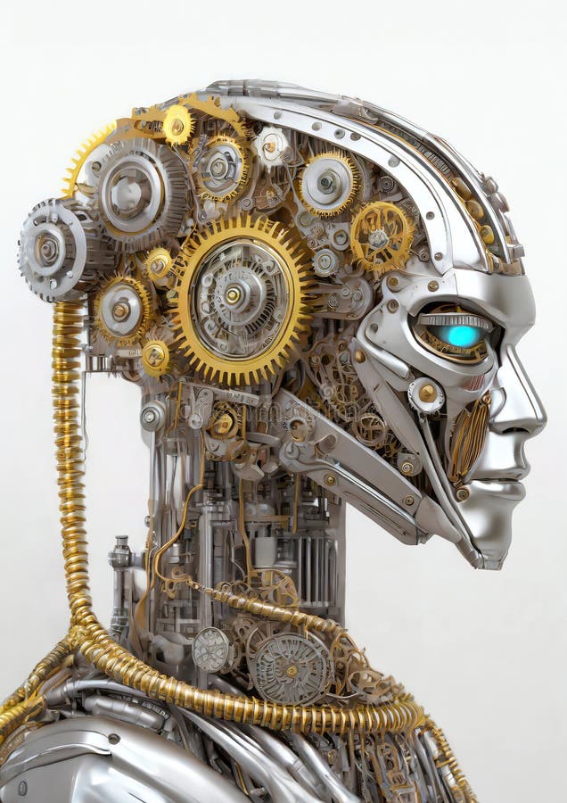 An Illustration of a Futuristic Robotic Android with AI Capability ...