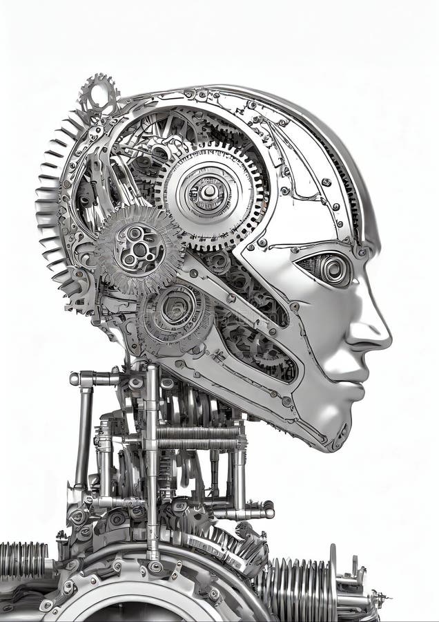 An Illustration of a Futuristic Robotic Android with AI Capability ...