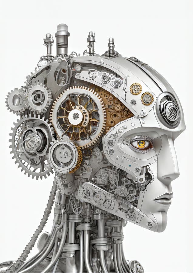 An Illustration of a Futuristic Robotic Android with AI Capability ...