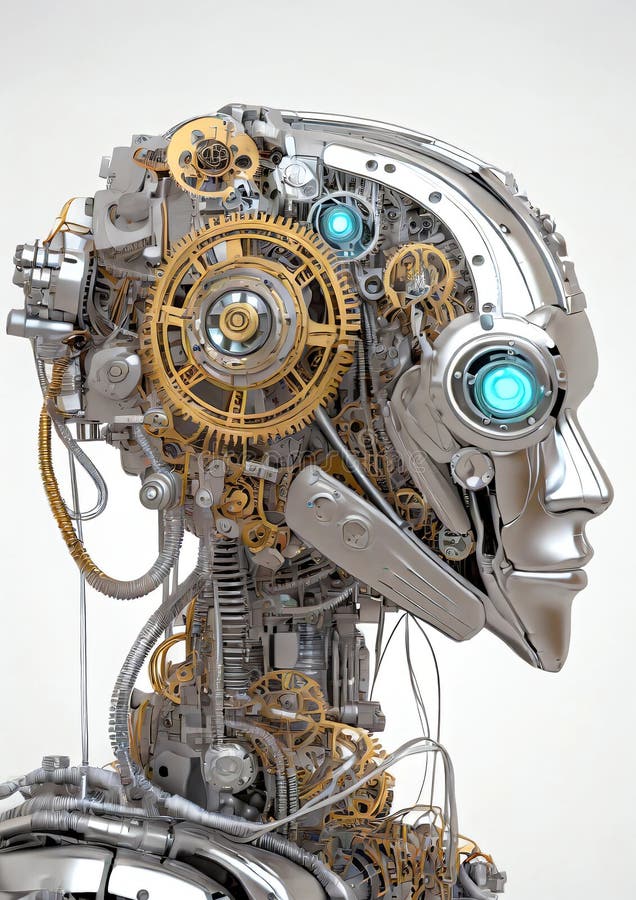 An Illustration of a Futuristic Robotic Android with AI Capability ...