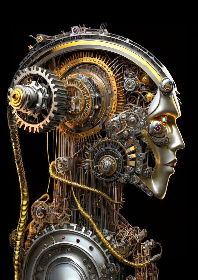 An Illustration of a Futuristic Robotic Android with AI Capability ...