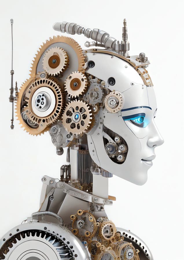 An Illustration of a Futuristic Robotic Android with AI Capability ...