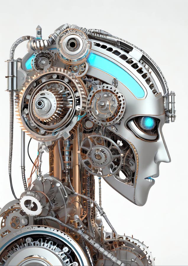 An Illustration of a Futuristic Robotic Android with AI Capability ...