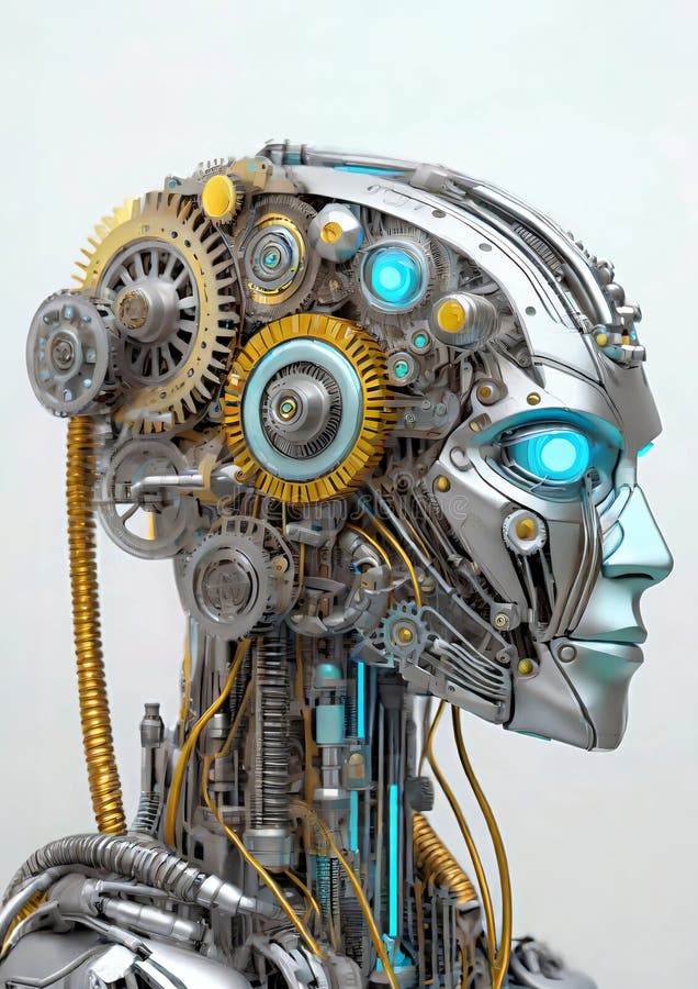 An Illustration of a Futuristic Robotic Android with AI Capability ...