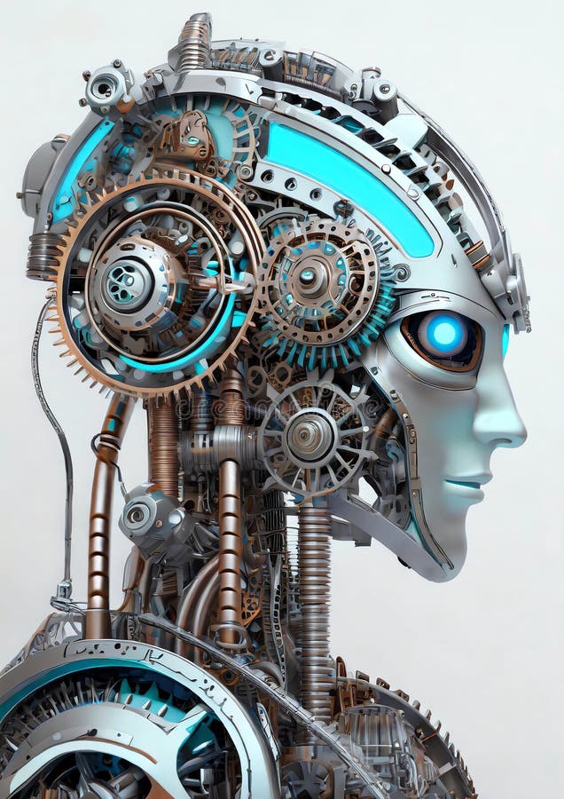 An Illustration of a Futuristic Robotic Android with AI Capability ...