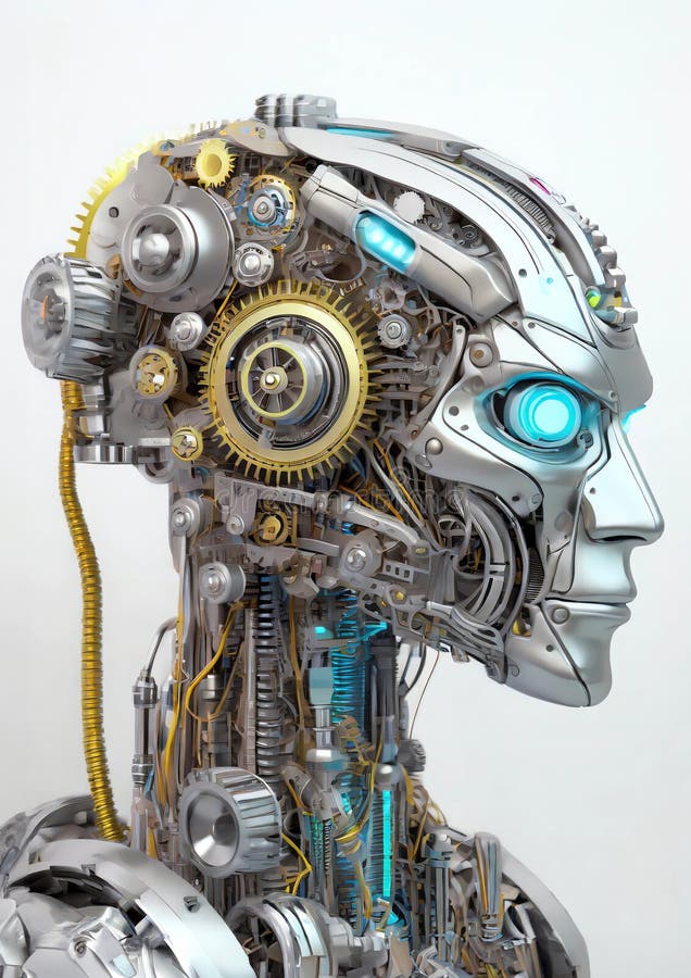 An Illustration of a Futuristic Robotic Android with AI Capability ...