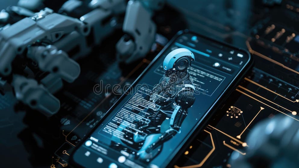 Illustration of a Futuristic Smartphone Technology Background with ...