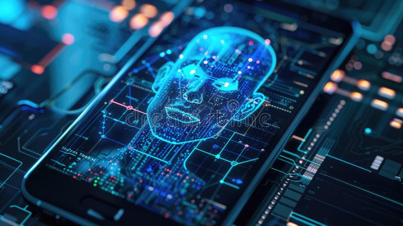 Illustration of a Futuristic Smartphone Technology Background with ...
