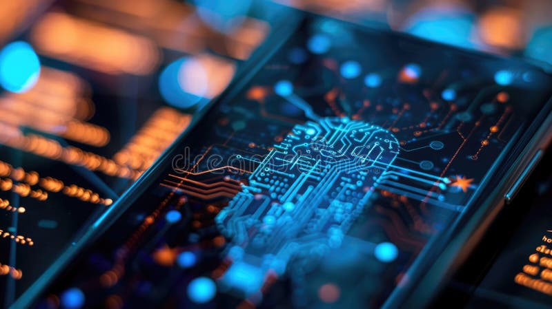 Illustration of a Futuristic Smartphone Technology Background with ...