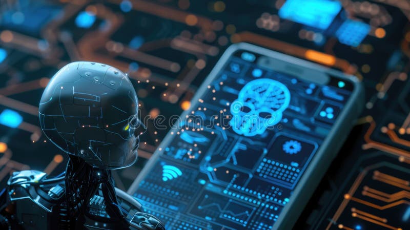 Illustration of a Futuristic Smartphone Technology Background with ...