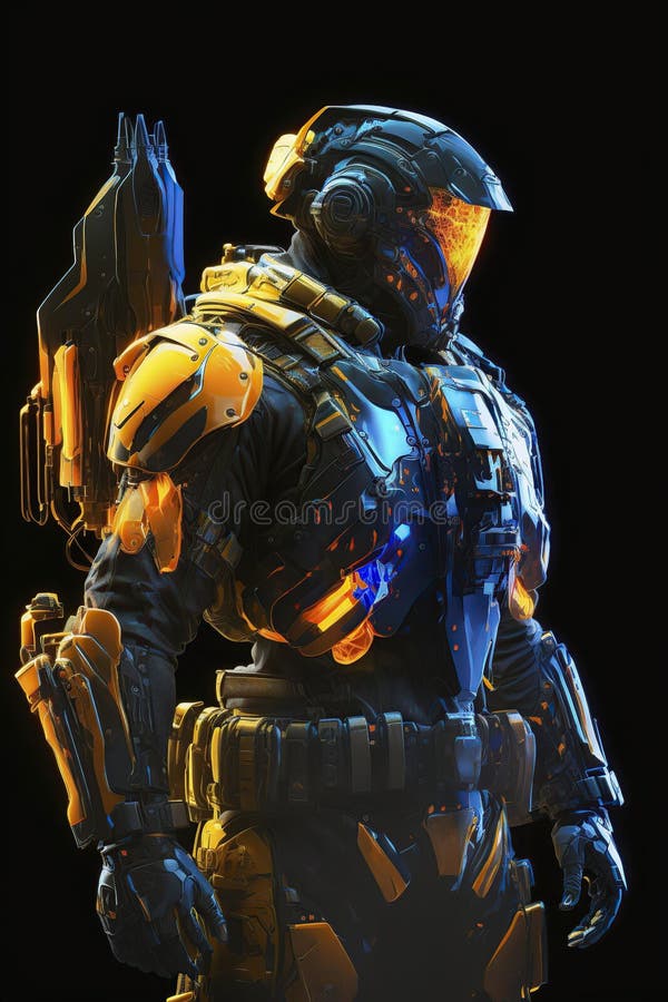 Illustration, Futuristic Special Force Soldier , Ai Generative Stock ...