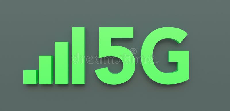 Illustration of 5G High-speed Mobile Internet Data Symbol Stock ...