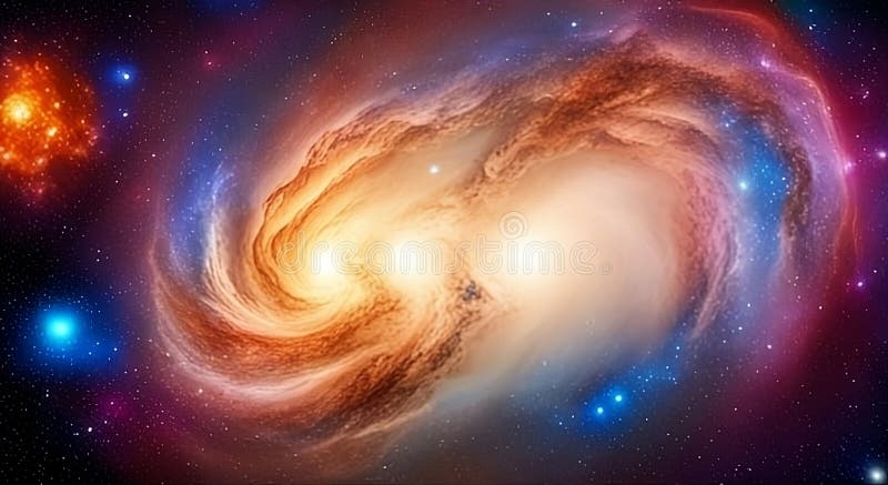 Illustration of the Galaxy S Core Containing a Nebula and Several Stars ...