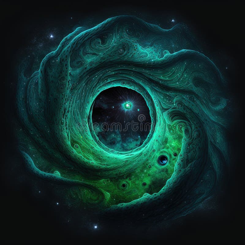 Illustration of Galaxy and Space with Monsters for HP Lovecraft ...