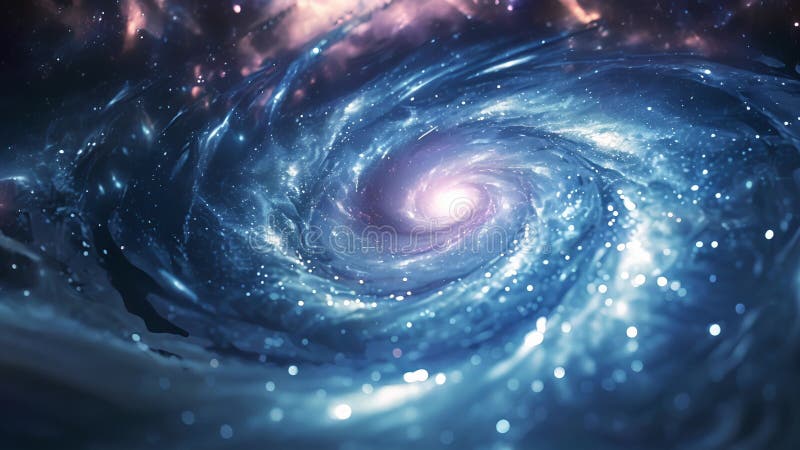 An Illustration of a Galaxy with Virtual Particles Forming a Spiral ...