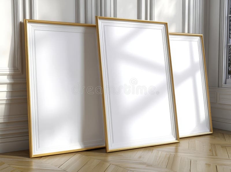 An Illustration of a Gallery Wall with Frames, a Minimalist Frame ...