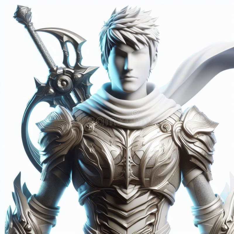 Illustration of a Game Character for Computer Games Stock Illustration ...