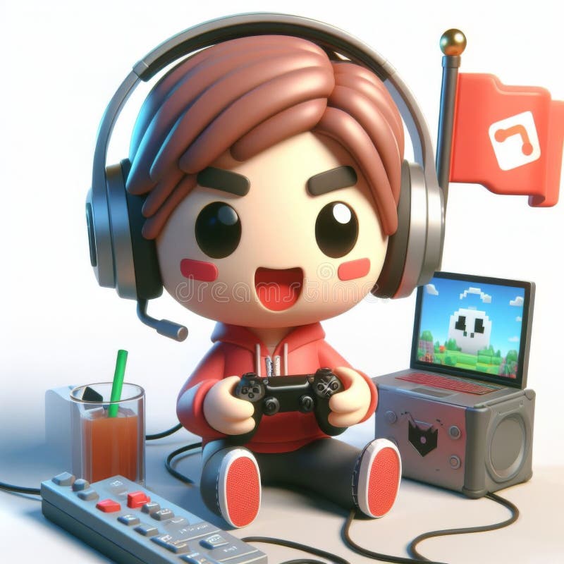 Illustration of a Game Character for Computer Games Stock Illustration ...